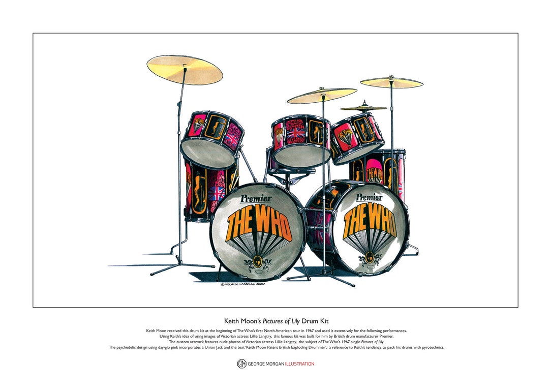 Keith Moon's Pictures of Lily Drum Kit Limited Edition Fine Art Print ...