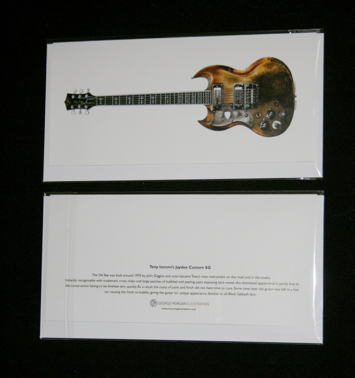 Tony Iommi's Jaydee SG 'old Boy' Guitar Greeting - Etsy