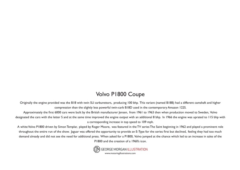 Volvo P1800 Coupe Greeting Card A5 Size - Etsy