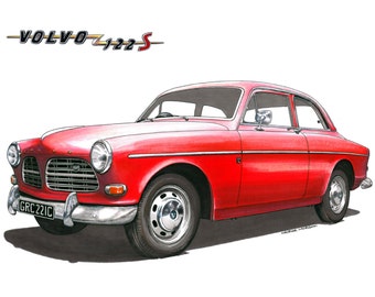 Volvo P1800 Coupe Greeting Card A5 Size | Etsy