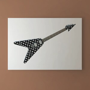 Randy Rhoads' Sandoval Polka Dot Flying V CANVAS PRINT - Etsy Denmark