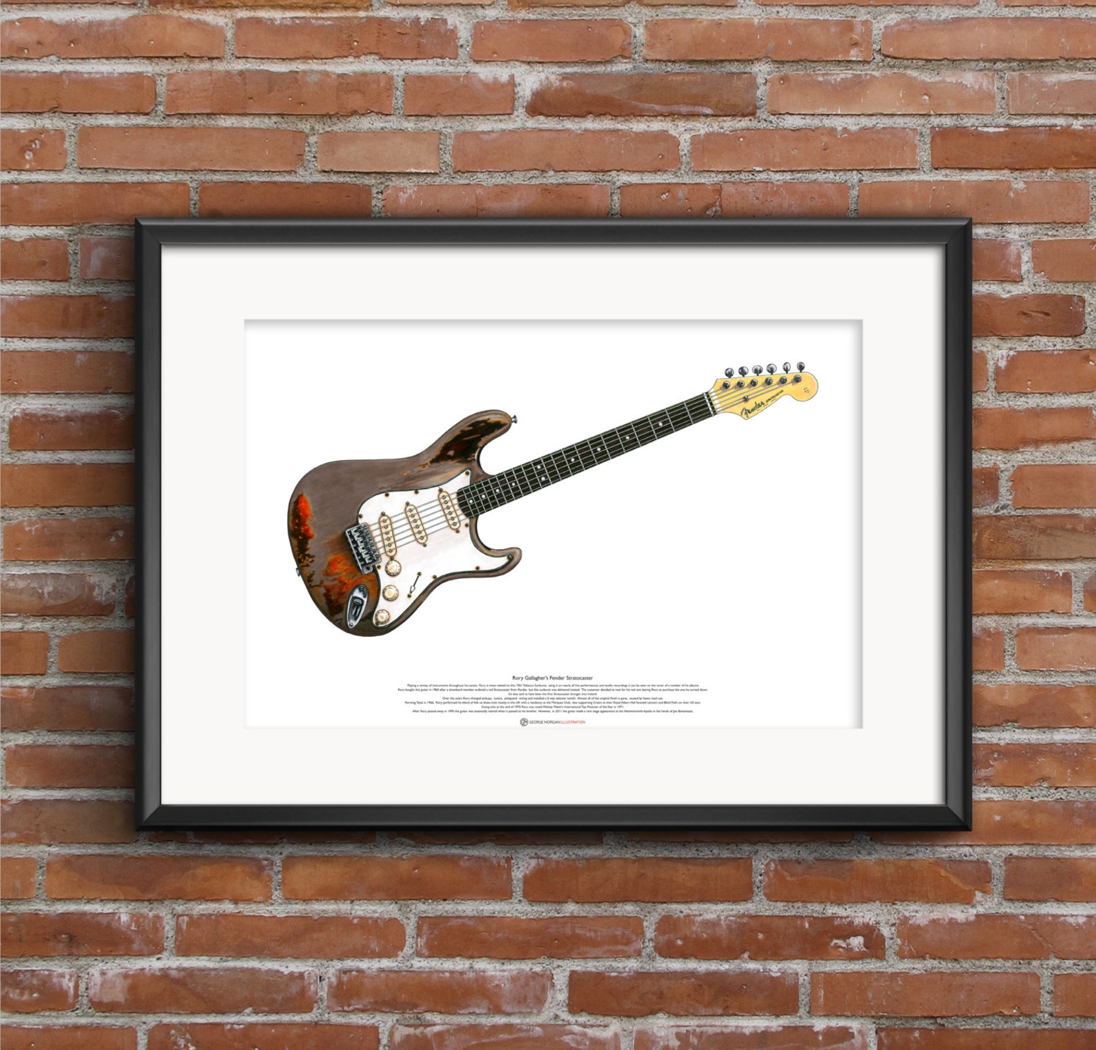 Rory Gallagher's Fender Stratocaster Guitar ART POSTER A2 | Etsy
