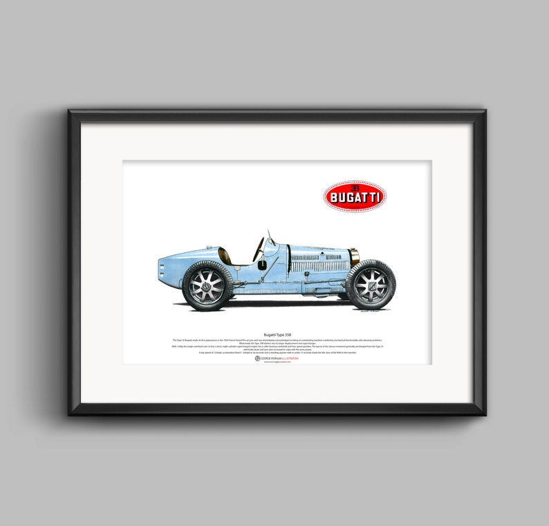 Bugatti Type 35B ART POSTER A3 Size - Etsy