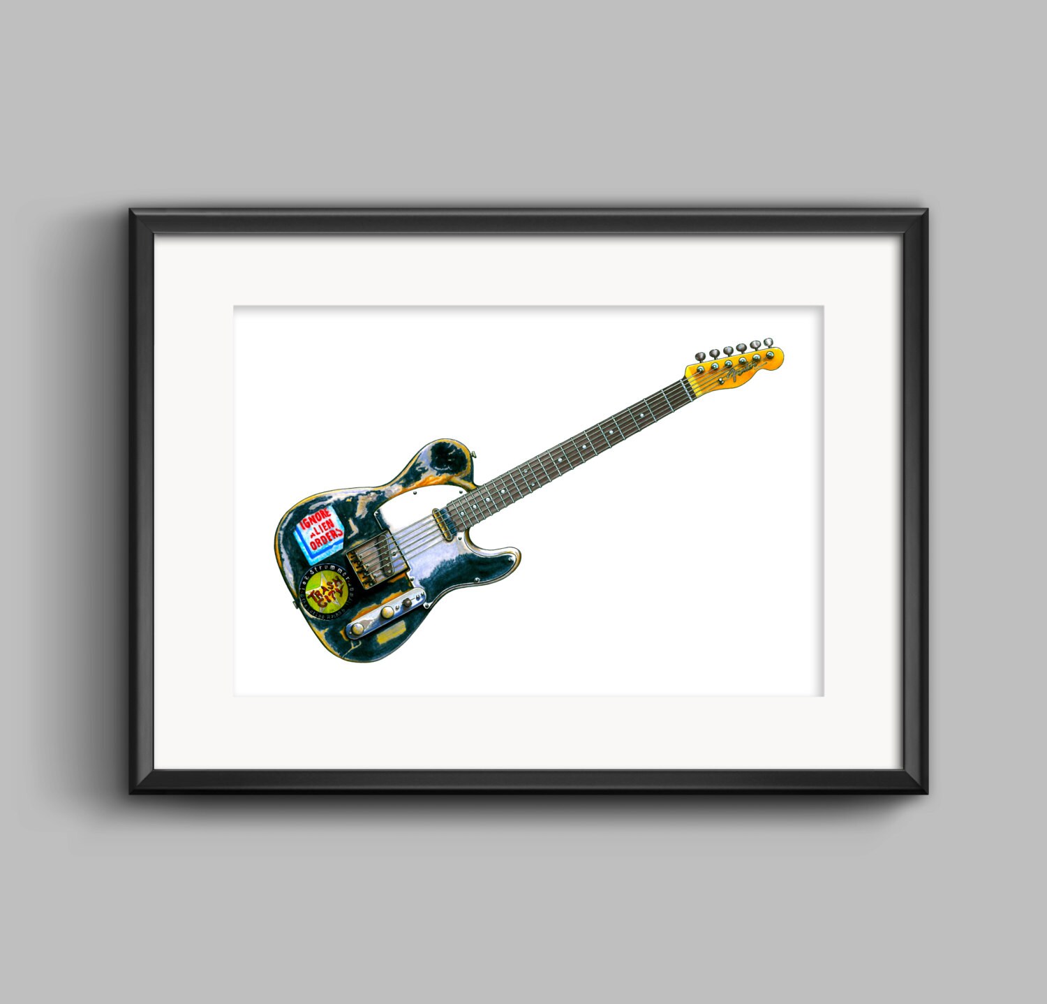 Joe Strummer's 1966 Fender Telecaster POSTER PRINT A1 size | Etsy