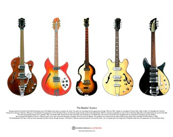 The Beatles Guitars POSTER PRINT A1 Size | Etsy