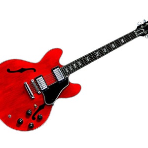 Eric Claptons Gibson ES-335 Cream Guitar CANVAS PRINT - Etsy