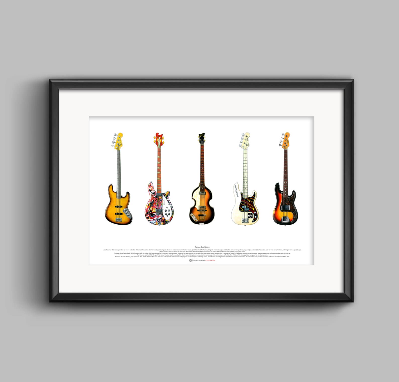 Famous Bass Guitars ART POSTER A2 Size - Etsy UK