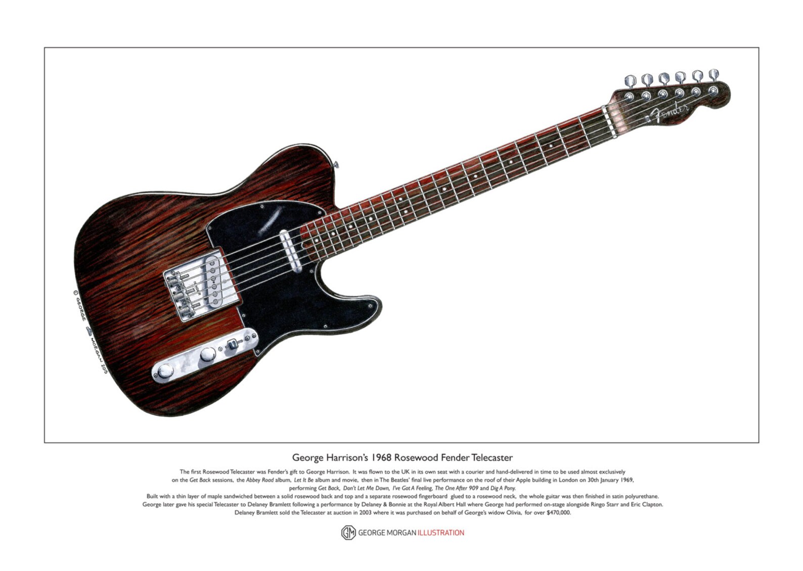 George Harrison's Rosewood Telecaster Limited Edition Fine | Etsy