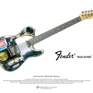 Joe Strummer's 1966 Fender Telecaster ART POSTER A3 Size - Etsy