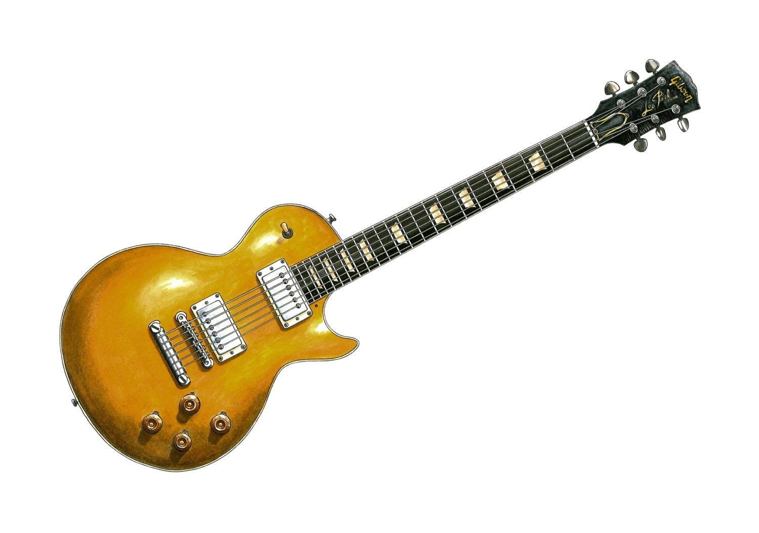 Duane Allmans 1957 Gibson Les Paul Goldtop POSTER PRINT A1 | Etsy