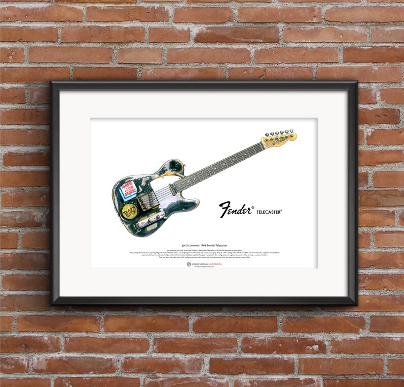 Joe Strummer's 1966 Fender Telecaster ART POSTER A3 Size - Etsy