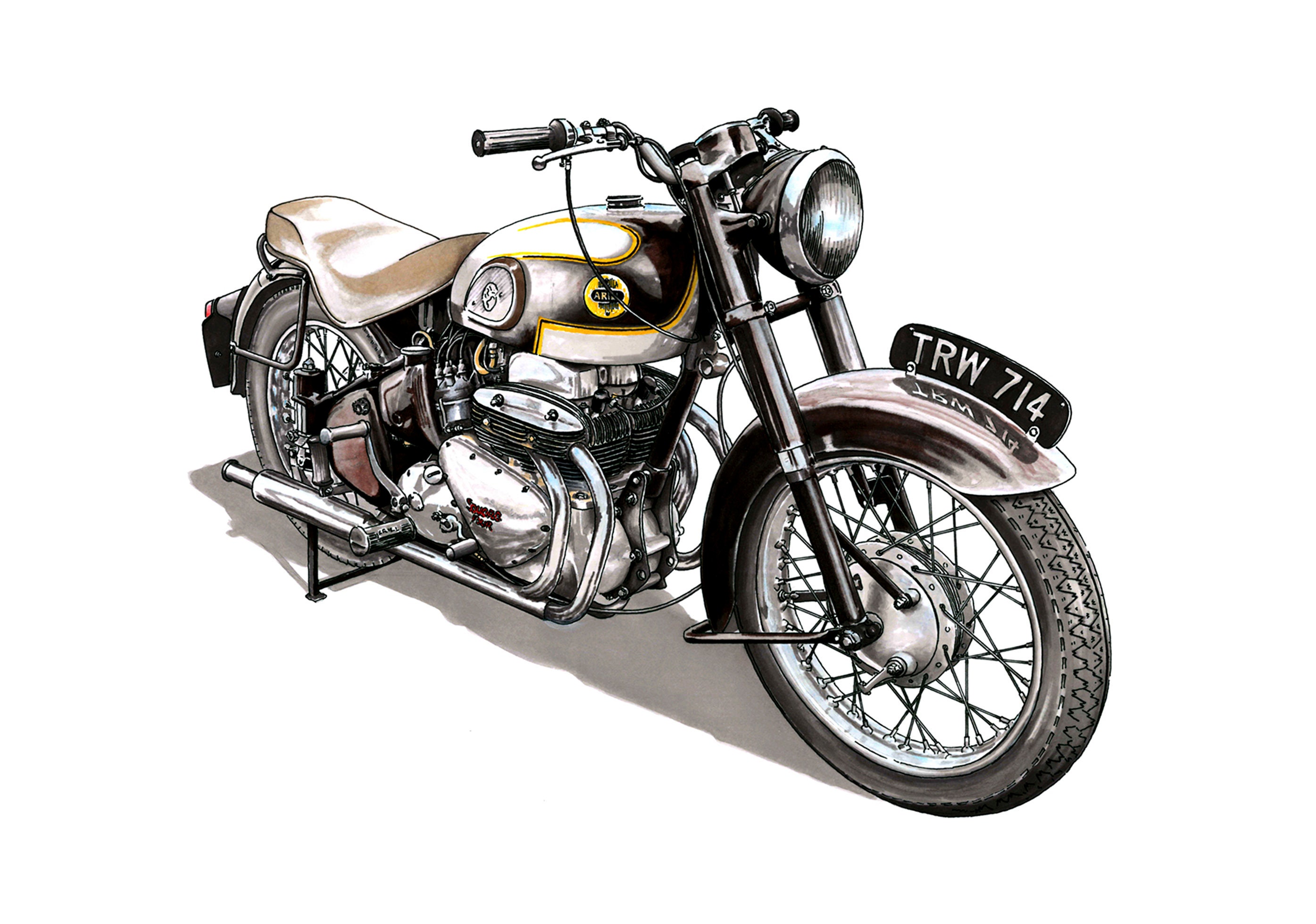 1954 Ariel Square 4 Motorcycle