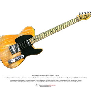 Bruce Springsteen's 1950s Fender Esquire ART POSTER A3 Size - Etsy