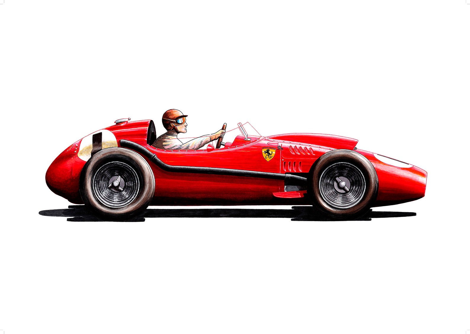 Peter Collins Ferrari 246 British GP 1958 Winner CANVAS PRINT - Etsy