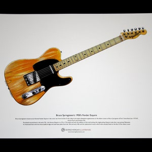Bruce Springsteen's 1950s Fender Esquire ART POSTER A3 Size - Etsy