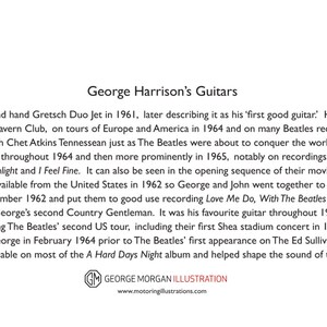 George Harrison's Guitars Greeting Card, DL Size - Etsy