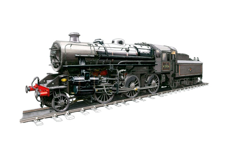 LMS Ivatt Class 4 2-6-0 No. 43106 POSTER PRINT A1 Size - Etsy UK