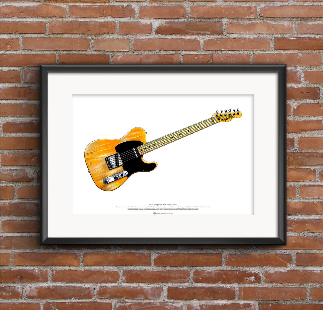 Bruce Springsteen's 1950s Fender Esquire Guitar ART POSTER A2 Size - Etsy