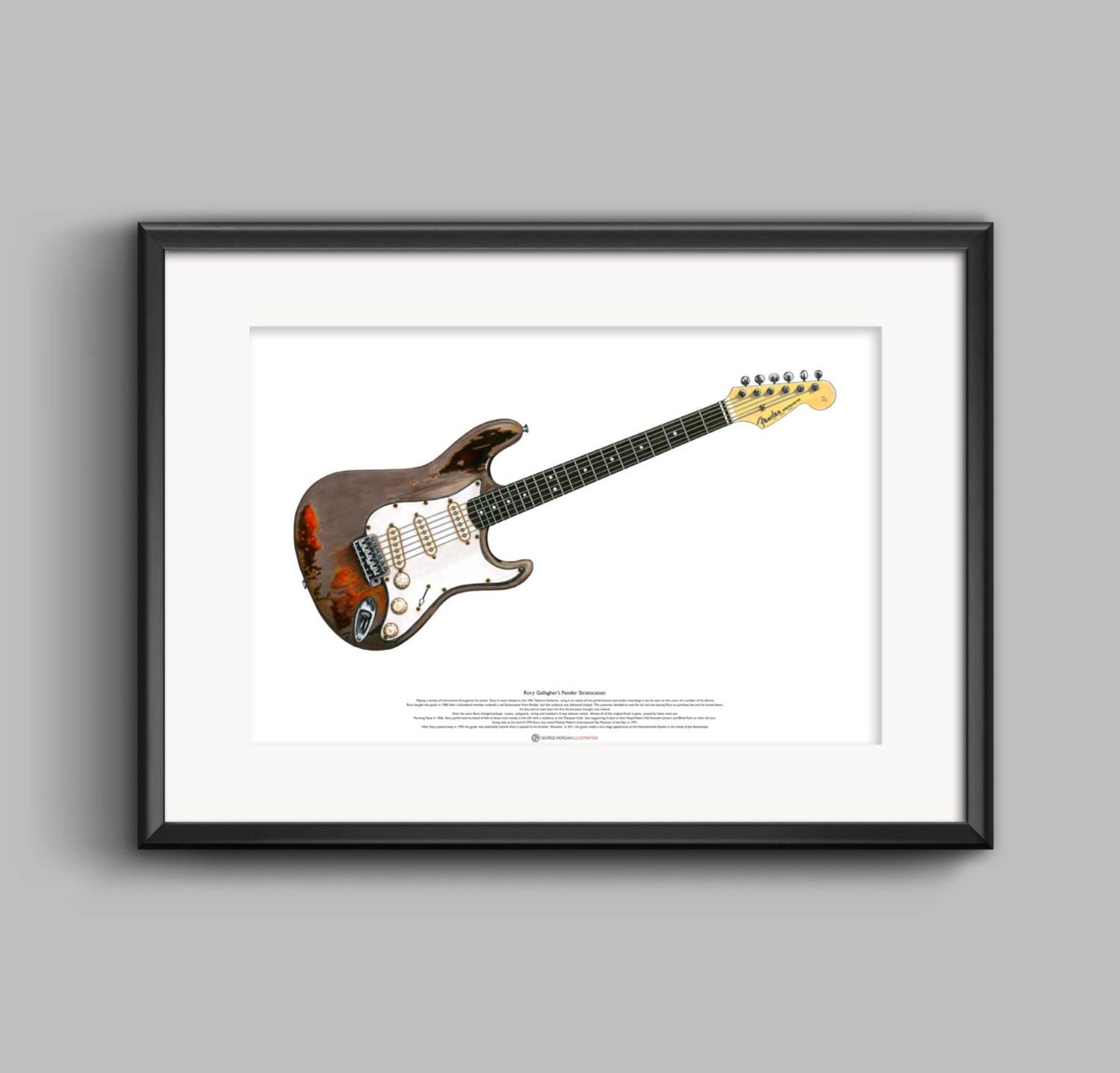 Rory Gallagher's Fender Stratocaster Guitar ART POSTER A2 | Etsy