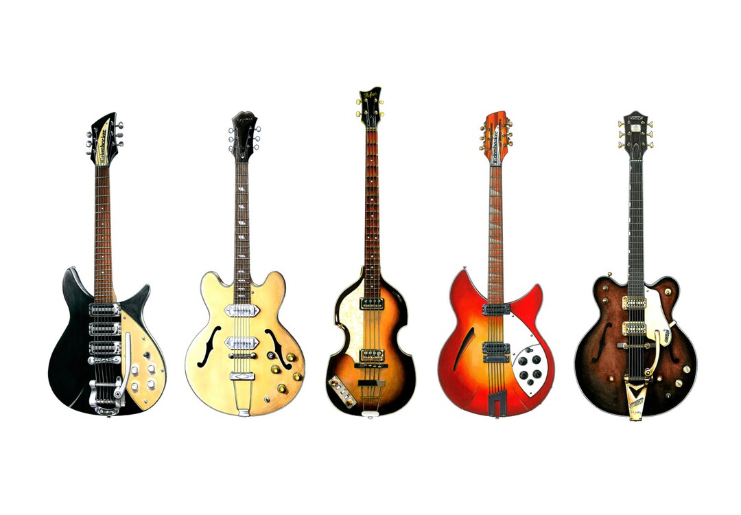 The Beatles Guitars POSTER PRINT A1 Size - Etsy