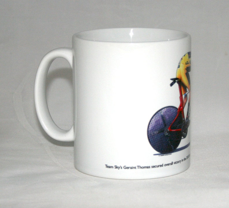 Cycling Mug. Geraint Thomas on TT Bike Tour De France Winner - Etsy