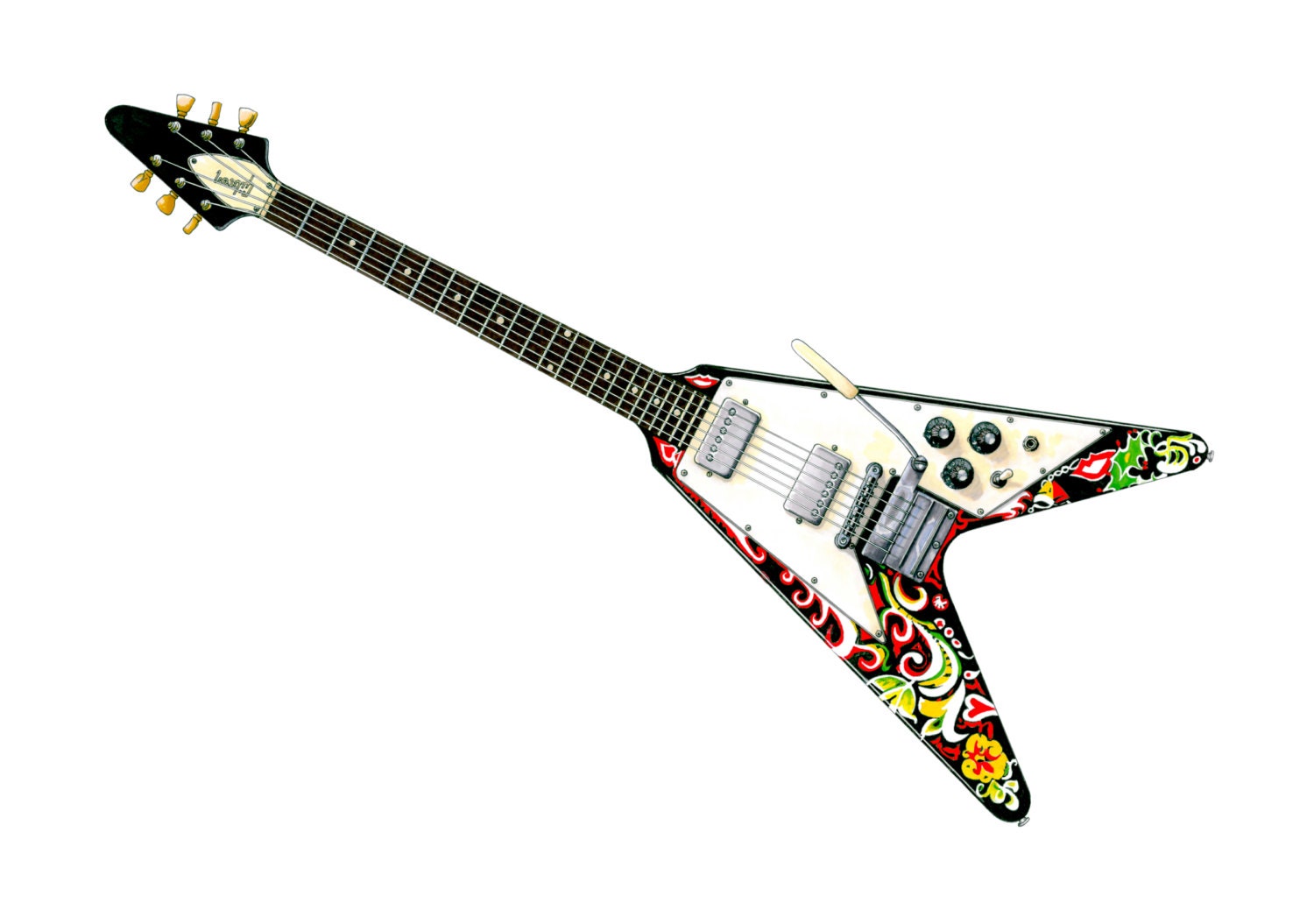 Gibson flying v drawing - findmyfer