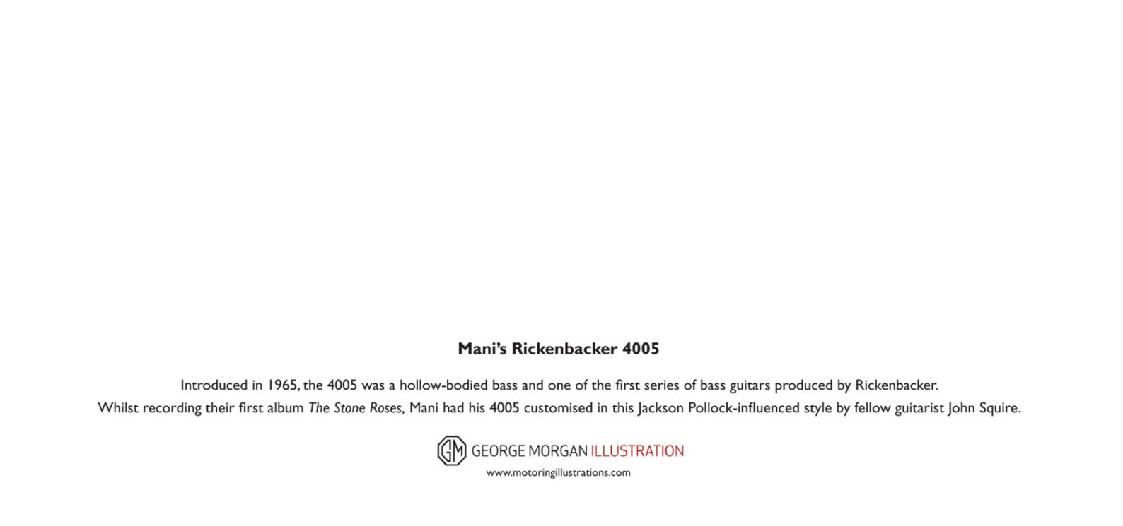 Mani's Rickenbacker 4005 Greeting Card DL Size | Etsy