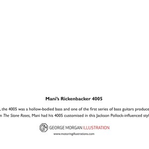 Mani's Rickenbacker 4005 Greeting Card DL Size - Etsy