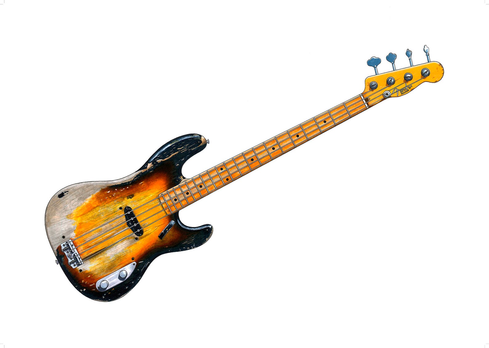 Stings 1957 Fender Precision Bass POSTER PRINT A1 Size | Etsy