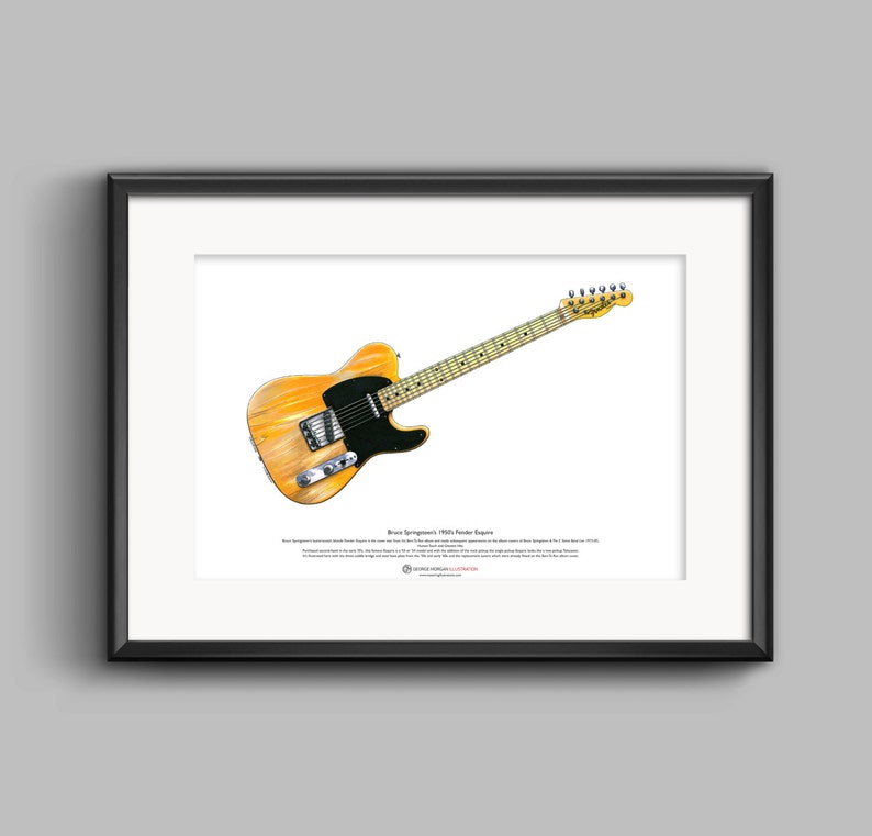 Bruce Springsteen's 1950s Fender Esquire ART POSTER A3 - Etsy