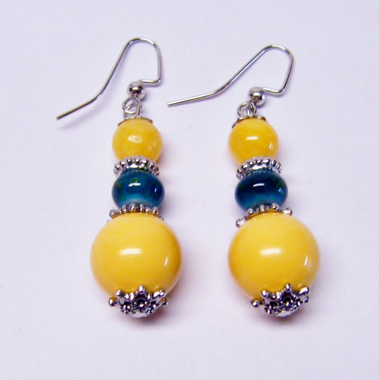 Yellow Howlite w/Yellow Natural Stone Beads | Etsy