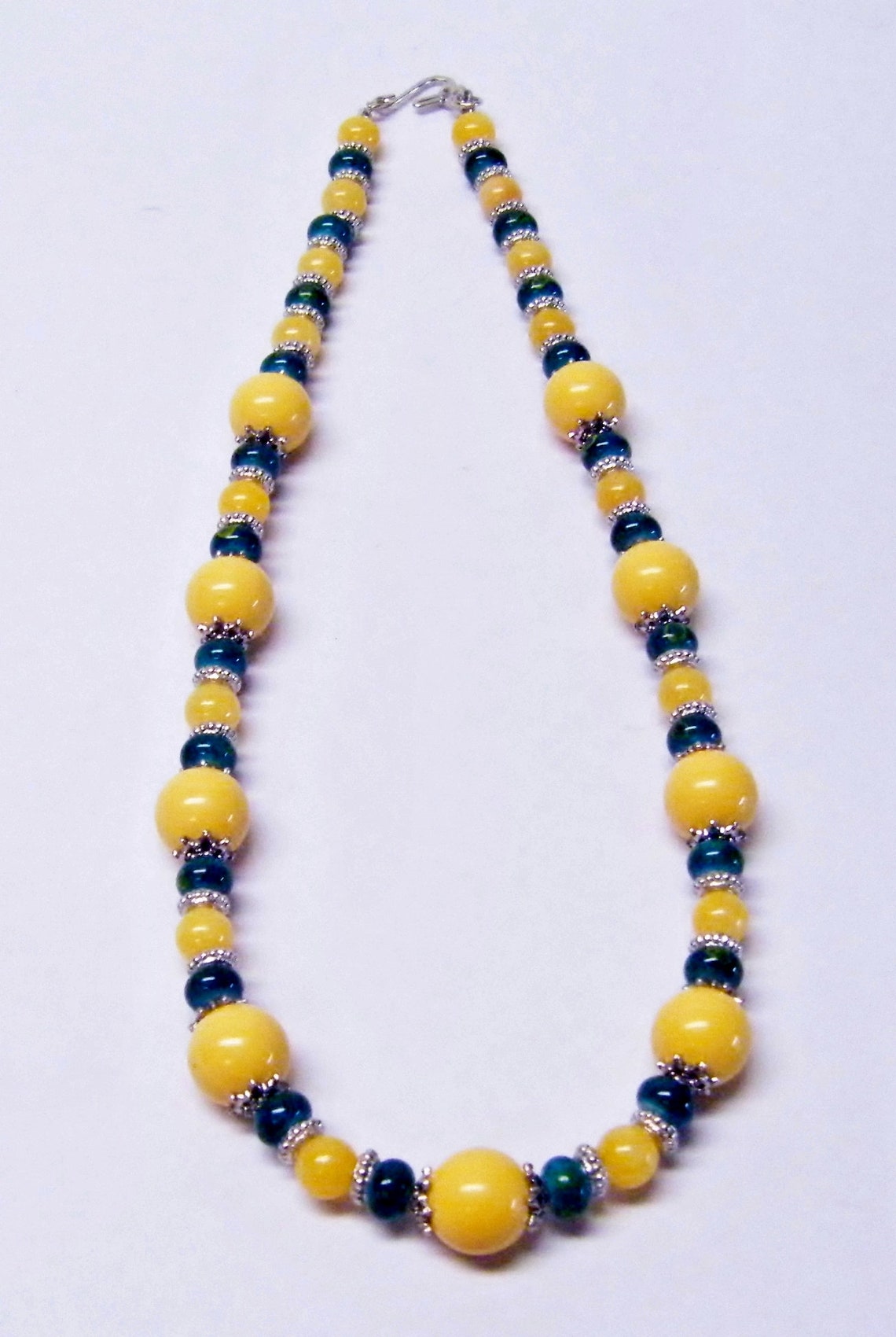 Yellow Howlite w/Yellow Natural Stone Beads | Etsy