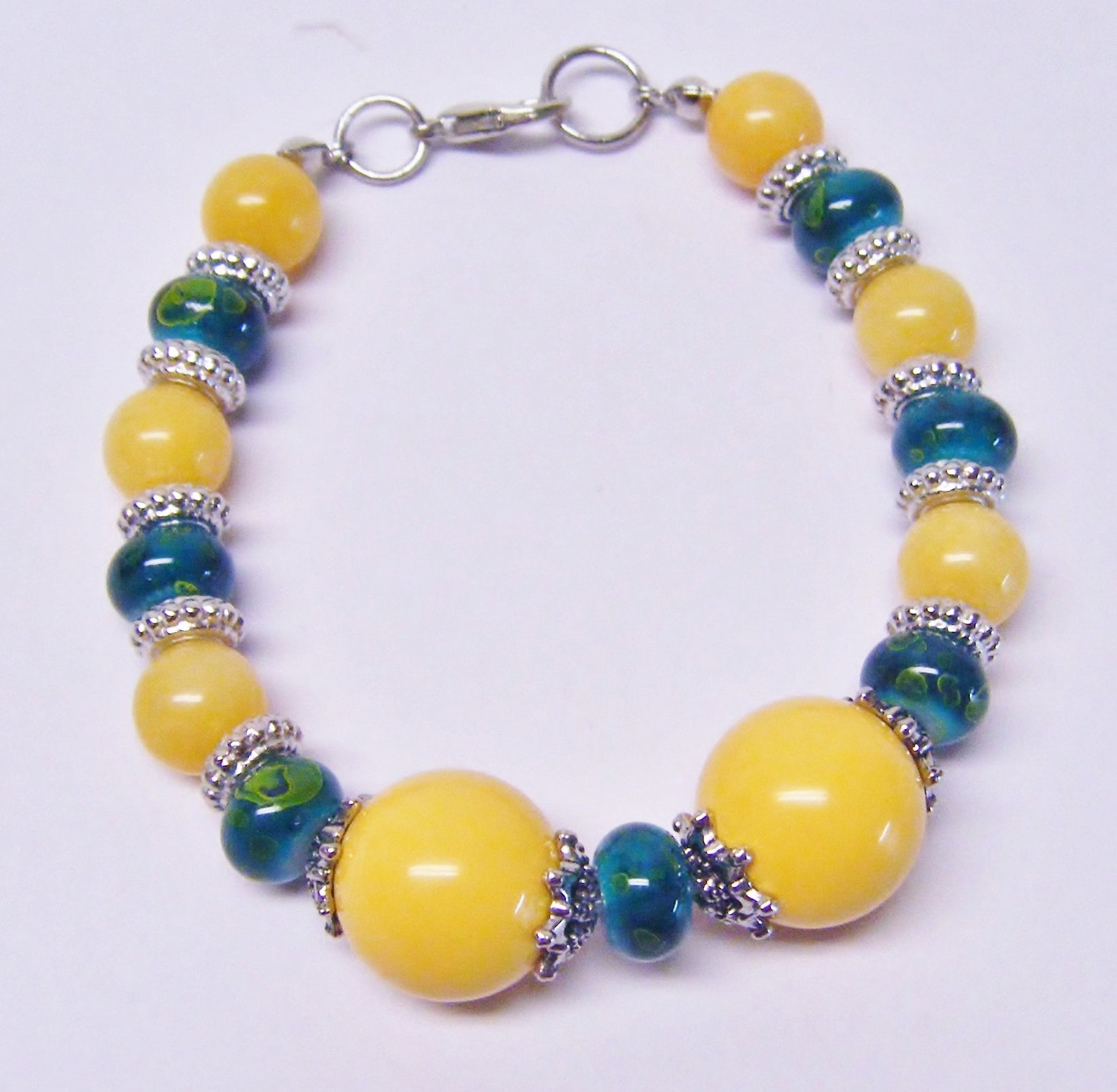 Yellow Howlite w/Yellow Natural Stone Beads | Etsy