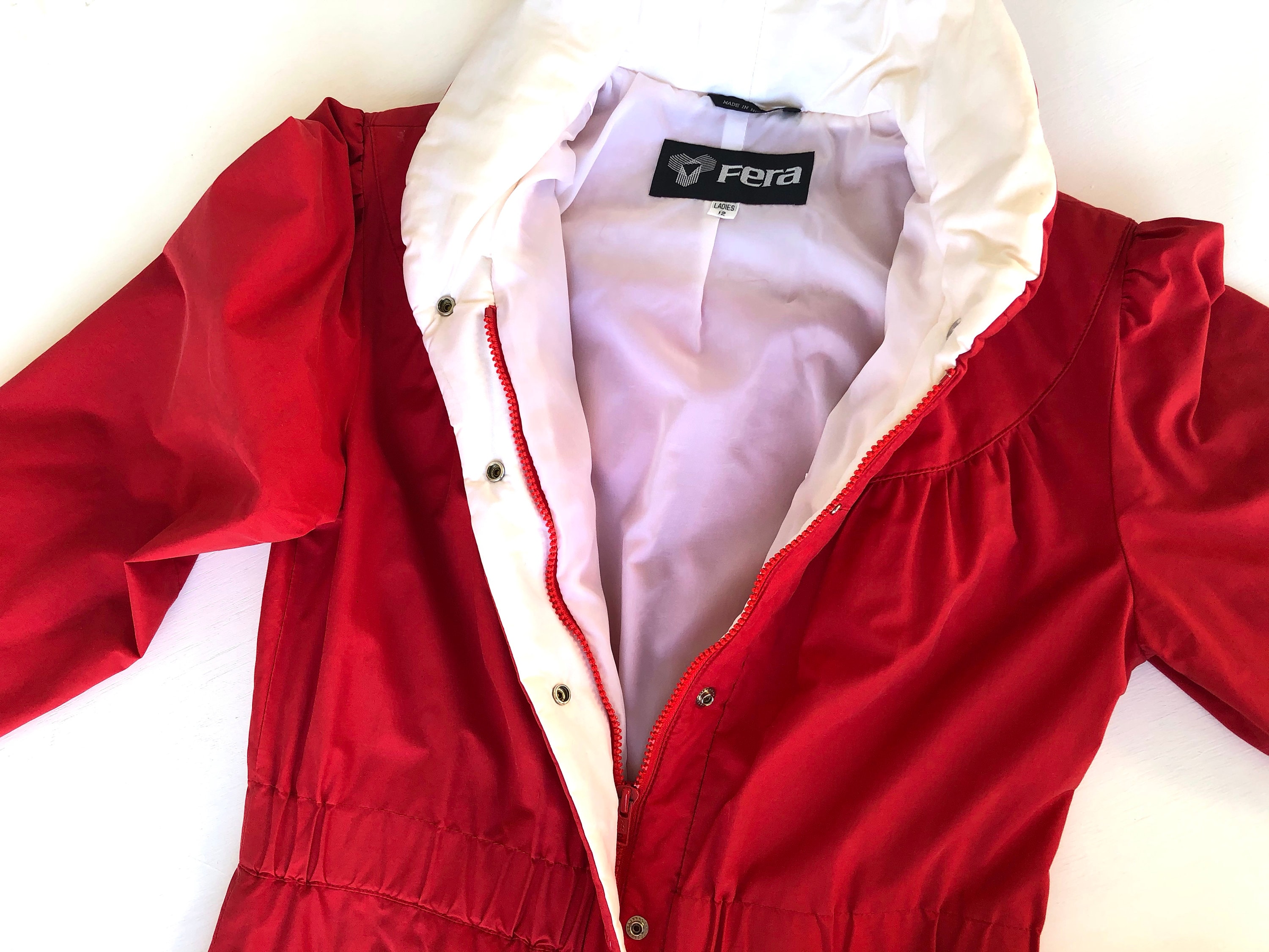 Vintage 80s Red Jumpsuit FERA Red Ski Suit Without Padding Skiing Race ...