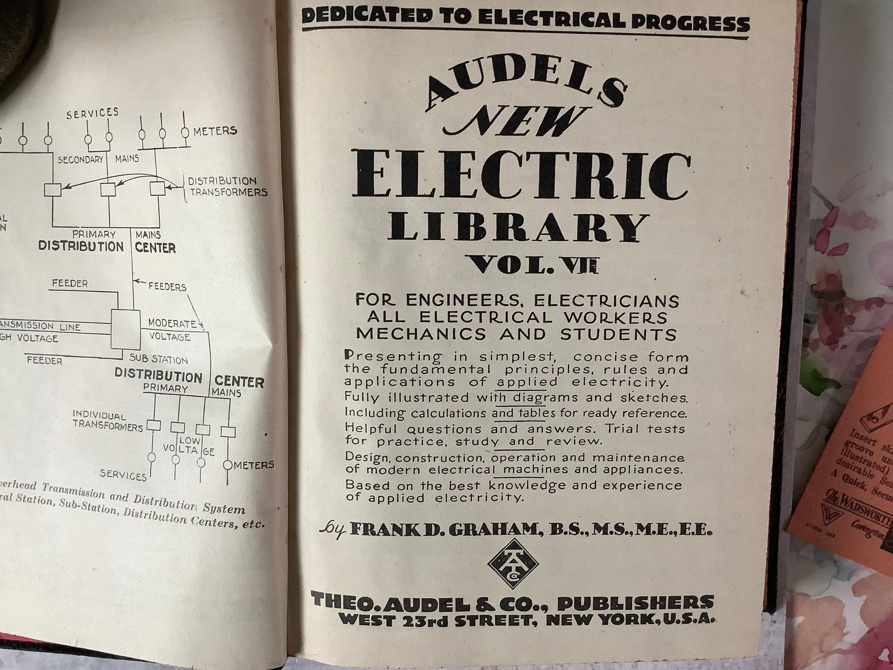 Vintage Audels New Electric Library Volume 7 With Illustrated Diagrams ...