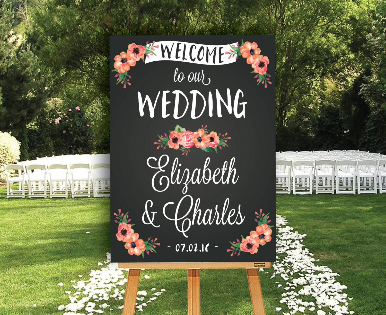 Chalkboard Welcome Sign Wedding Welcome Sign Bridal Shower | Etsy