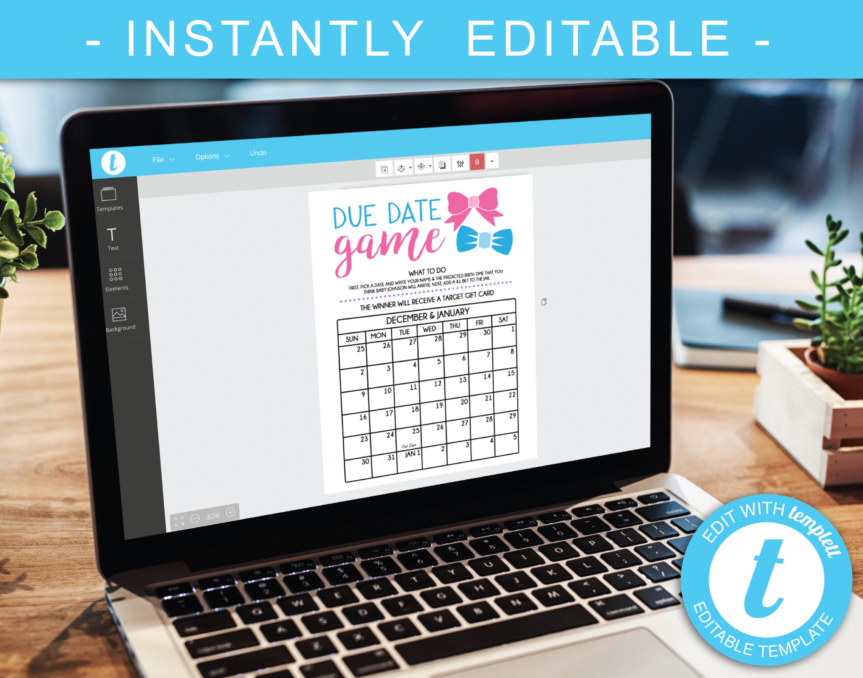 Due Date Game 16x20 & 22x28 Poster File Guess the Due Date - Etsy Canada