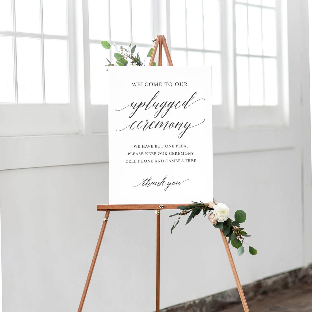Unplugged Ceremony Sign, Unplugged Wedding Poster Sign, Unplugged ...