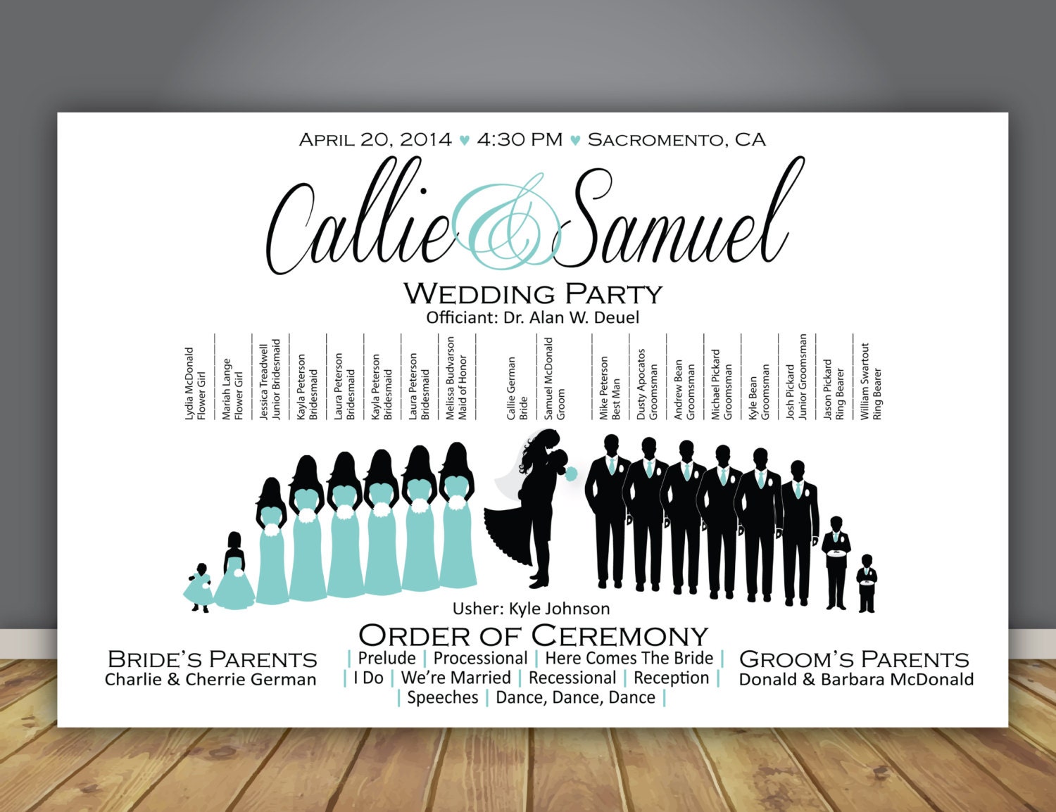 Wedding Silhouette Program