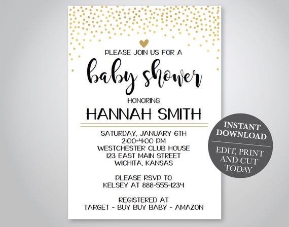 Ghetto Baby Shower Invitation