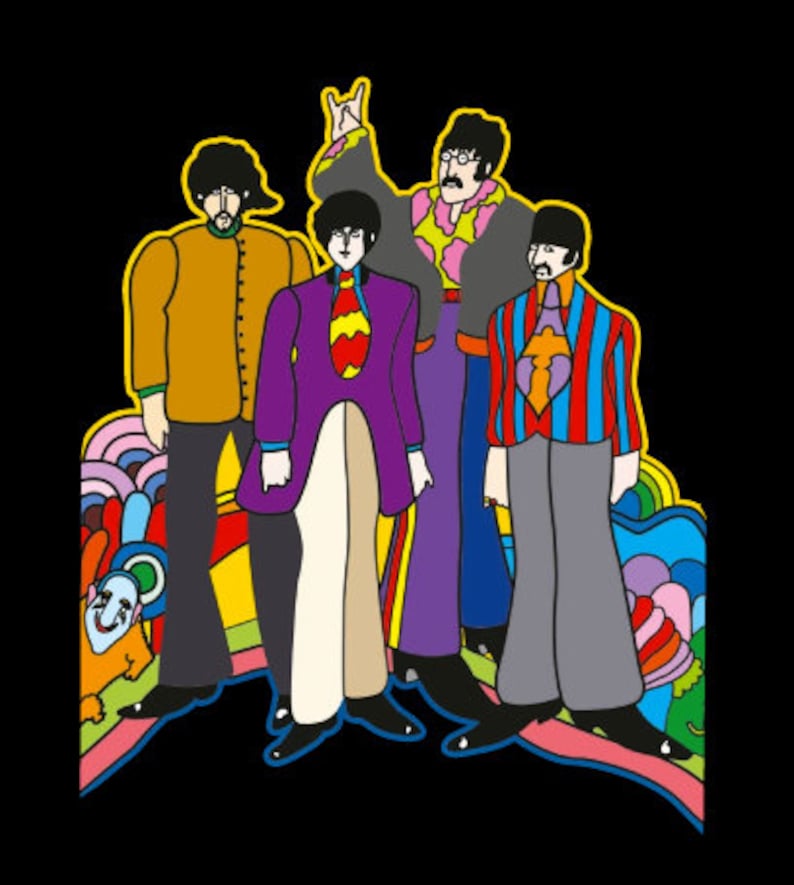 Beatles Yellow Submarine Sticker Decal - Etsy