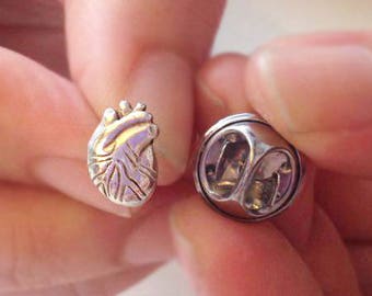 Heart Pin, Heart Brooch, Tiny Heart Pin, Tiny Heart Brooch, Sterling ...