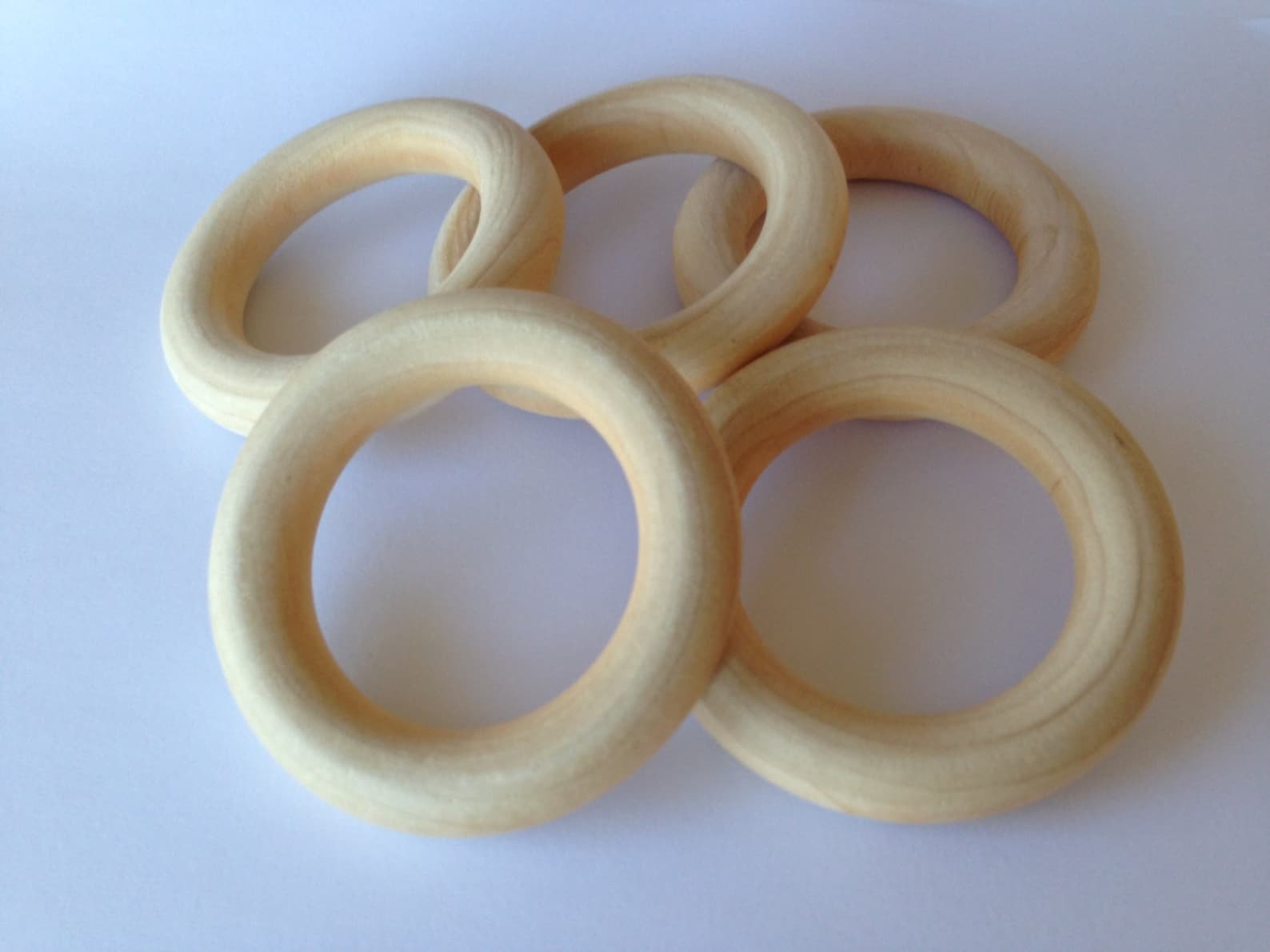 Natural Wood Teething Ring - Unfinished Wood Teething Ring - 2.75 Inch ...