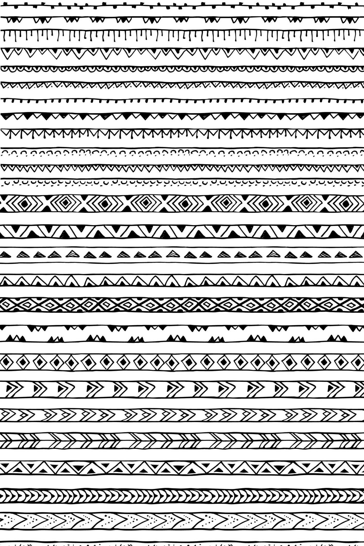 Ethnic Patterns Coloring Book. 9 Pages. - Etsy