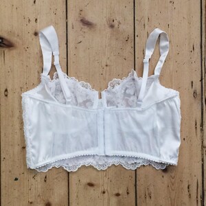 Bridal Lace Bra in White French Calais Lace - Longline Bralette - Soft ...