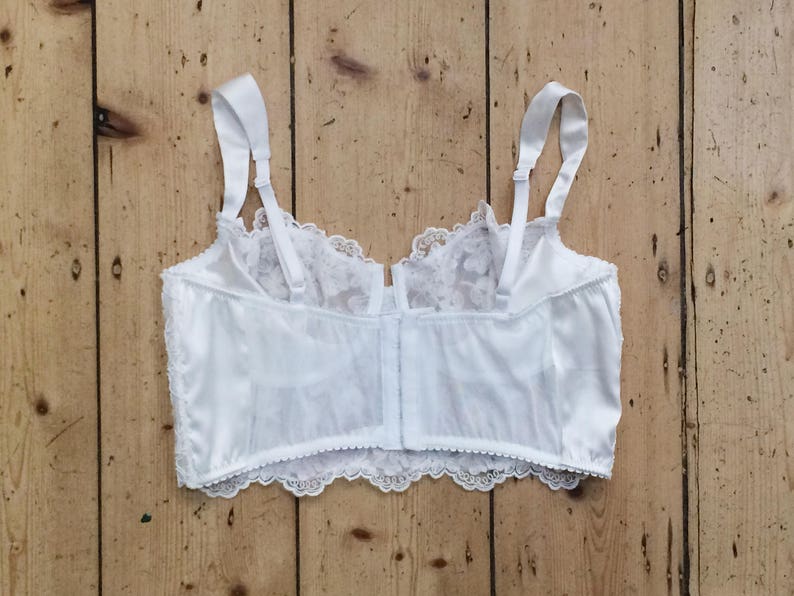 Bridal Lace Bra In White French Calais Lace Longline Etsy