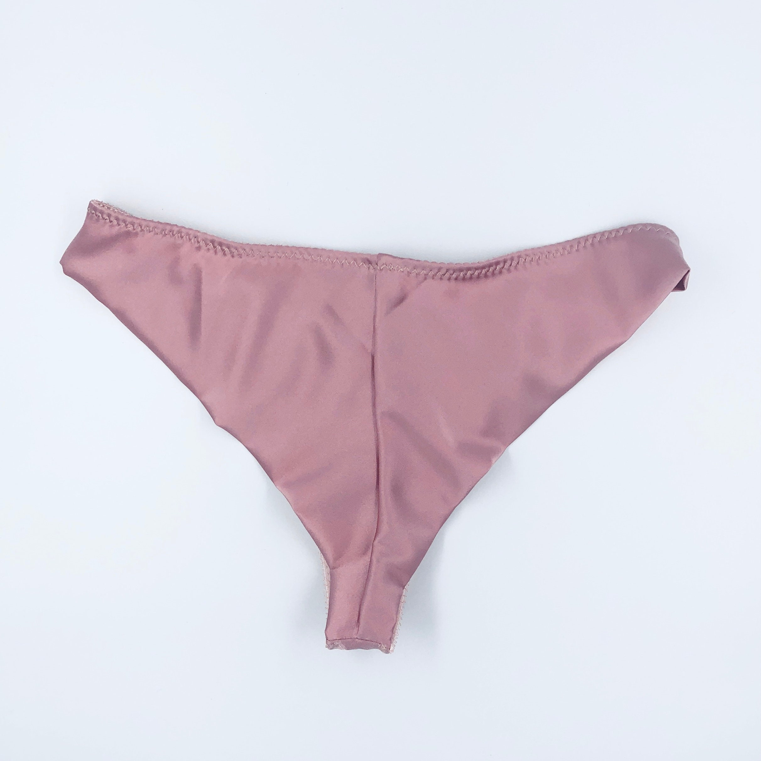 Silk Panties in Pink Lace Silk Tanga Shape - Etsy