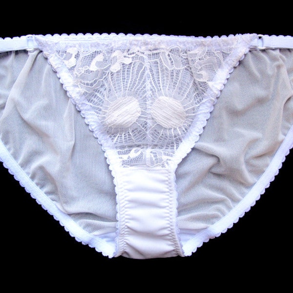 See Through White Mesh Panties - Etsy