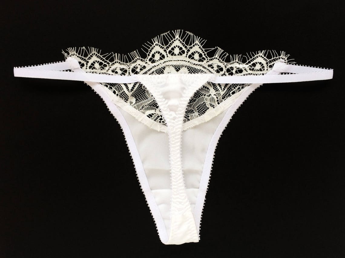 Lace Thong Thong Panties White Thong Panties Hot Panties Gift-for-woman ...