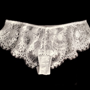 White Lace French Knickers - White Panties - White Lace Short - Etsy